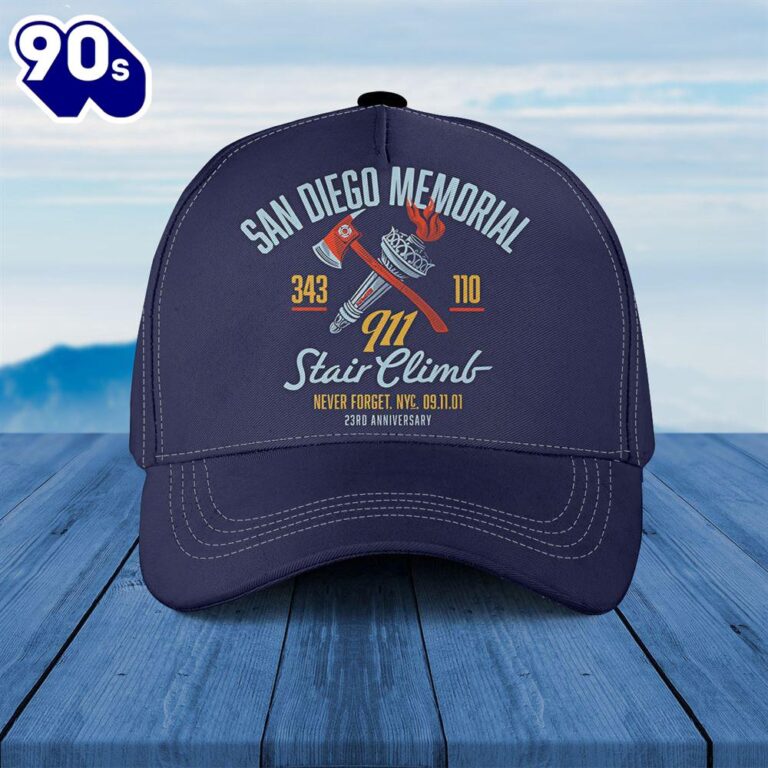 2024 San Diego 911 Memorial Stair Climb Baseball Cap Gift For Veteran ...