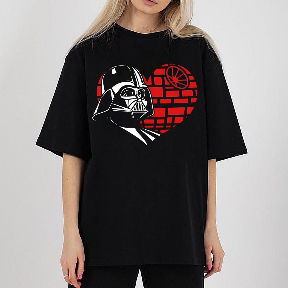 Darth Vader Death Star Heart Valentine Shirt Mickey Valentine Shirt ...