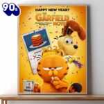 Happy New Year The Garfield Movie Poster Art Decorations Poster Canvas ...