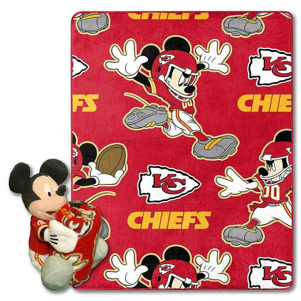 Kansas City Chiefs Mickey Mouse Hugger Blanket - Musicdope90s