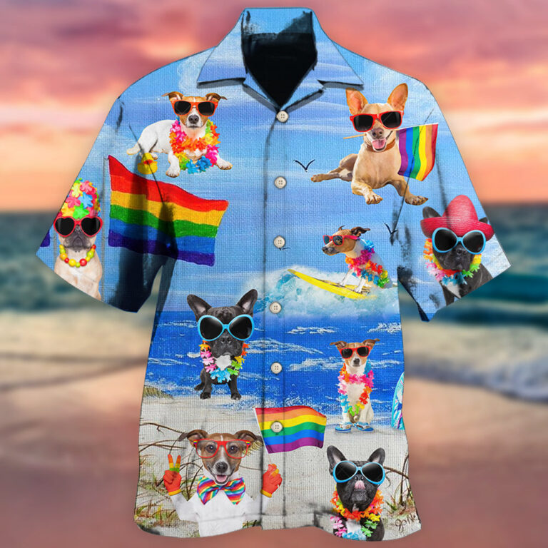 LGBT Independence Day Cross LGBT Flag Lighting Hawaiian Shirt ...