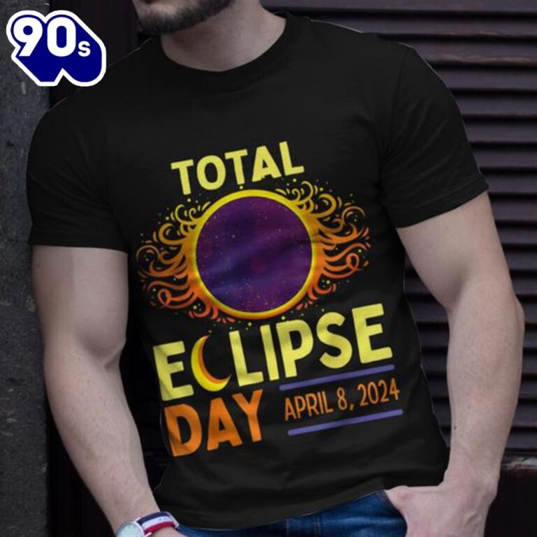 Total Solar Eclipse Day April 8 2024 Retro Sun Eclipse T-Shirts ...
