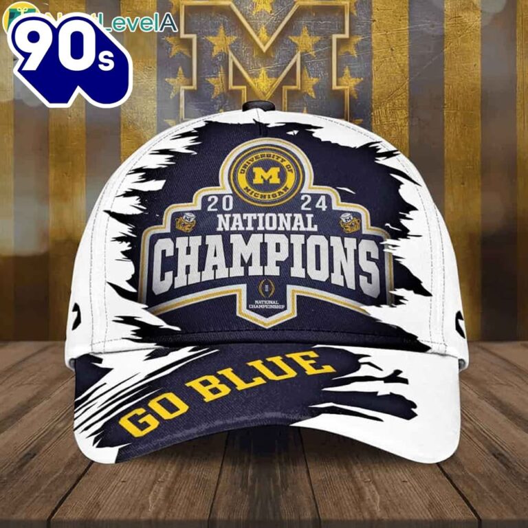 Michigan Football Rose Bowl Game Champions 2024 Go Blue Hat - Musicdope90s