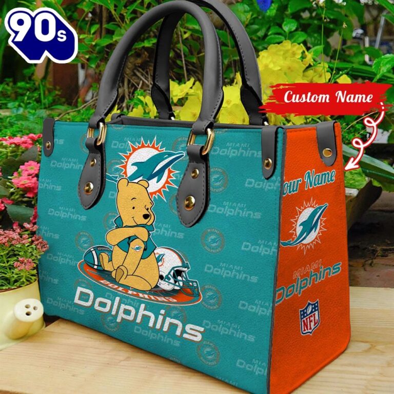NFL Miami Dolphins Pooh Bear Women Leather - Musicdope90s