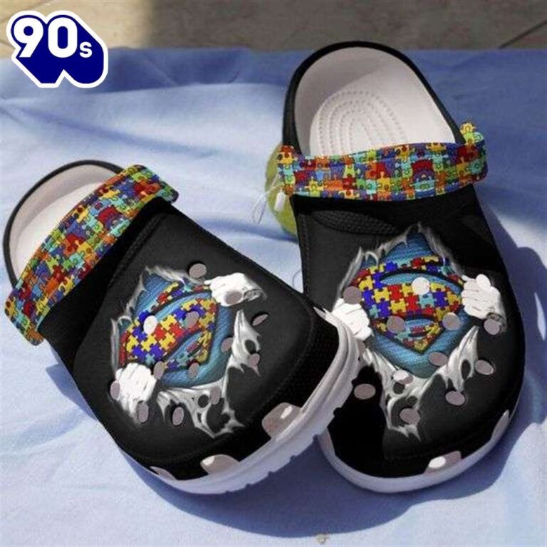 Autism Awareness Day Love Autism Superhero Puzzle Pieces Shoes ...