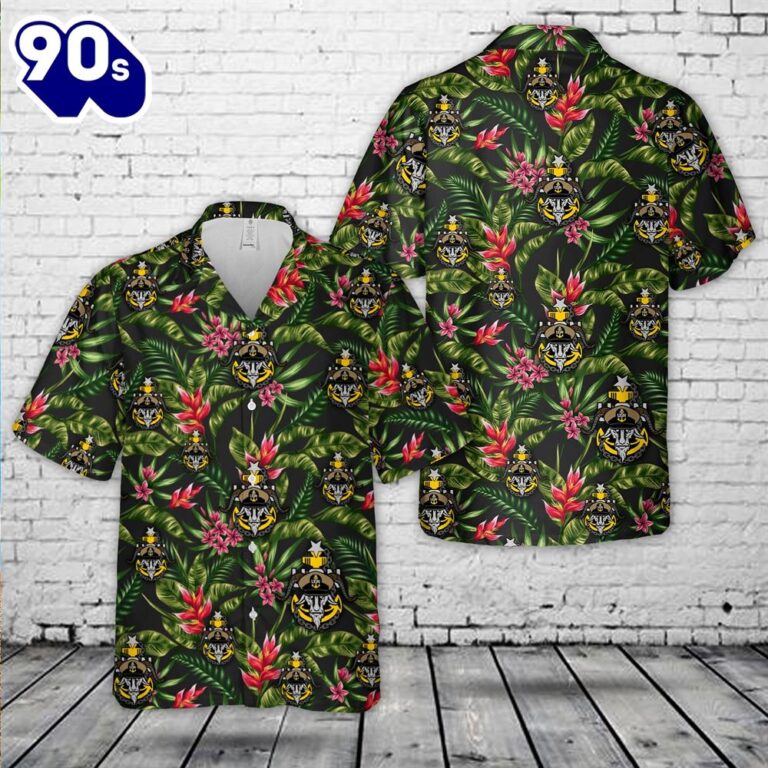 US Navy Senior Chief with Goat head anchor Hawaiian Shirt - Musicdope90s