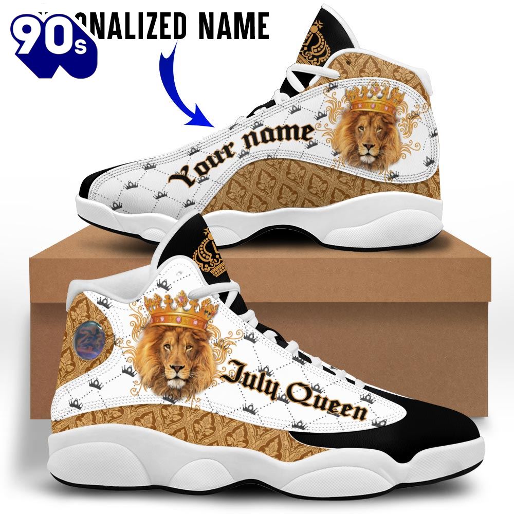 Personalized Name July Queen Jordan 13 Shoes - Musicdope90s