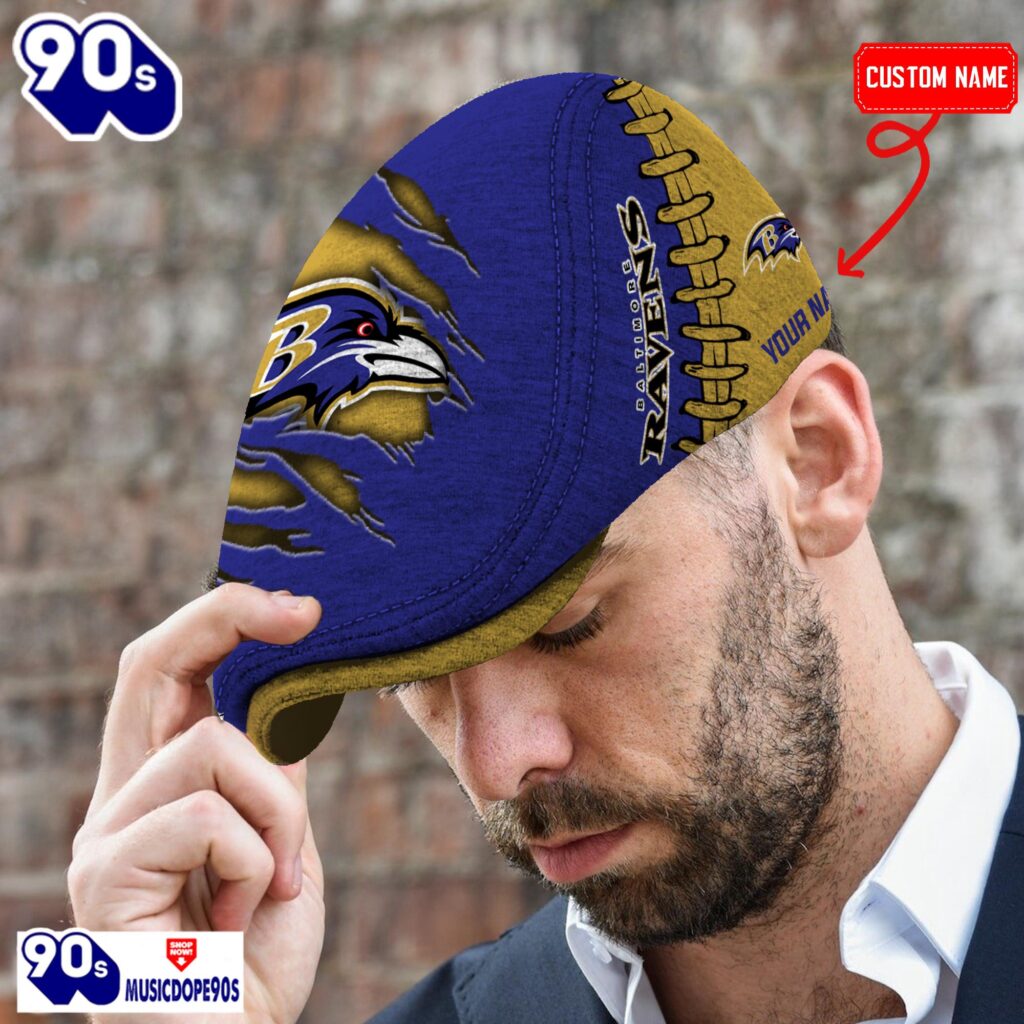 Baltimore Ravens NFL Basic Design Personalized Jeff Cap - Musicdope90s