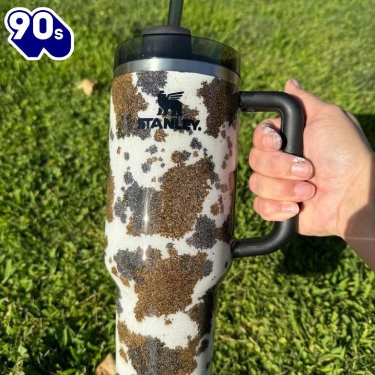 Cow Patterned 40 Oz Tumbler With Handle - Musicdope90s