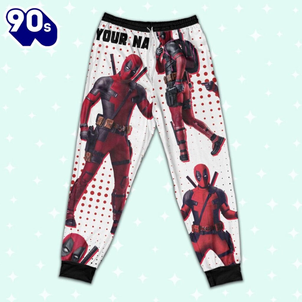 Custom Disney Deadpool and Wolverine Deadpool Colorful Pajamas - Family ...