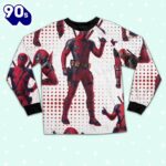Custom Disney Deadpool and Wolverine Deadpool Colorful Pajamas - Family ...