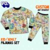 Custom Disney Famous Characters Colorful Team Pajamas Set - Movie ...