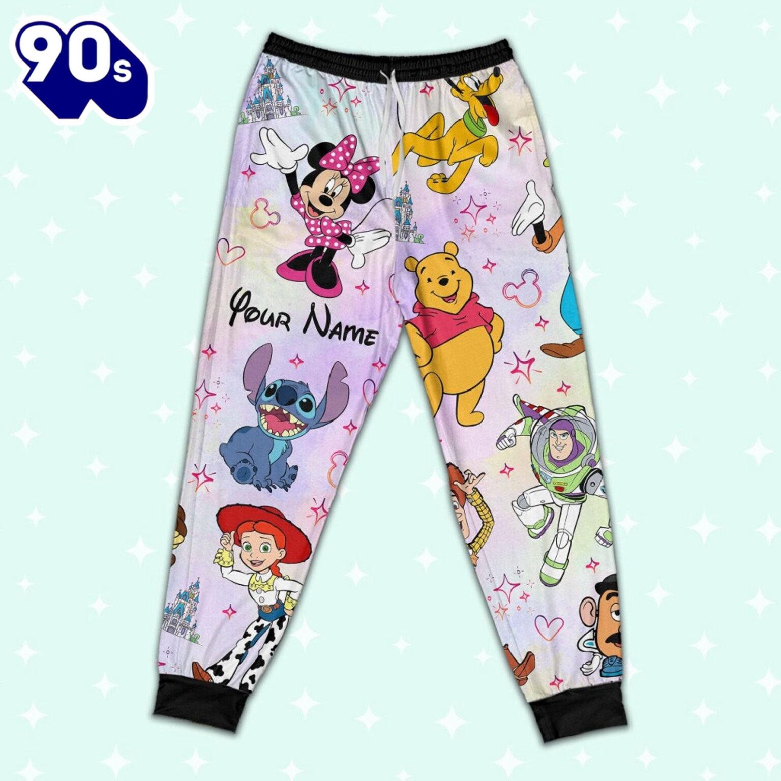 Custom Disney Friends Colorful Team Pajamas Set - Movie Cartoon Holiday ...