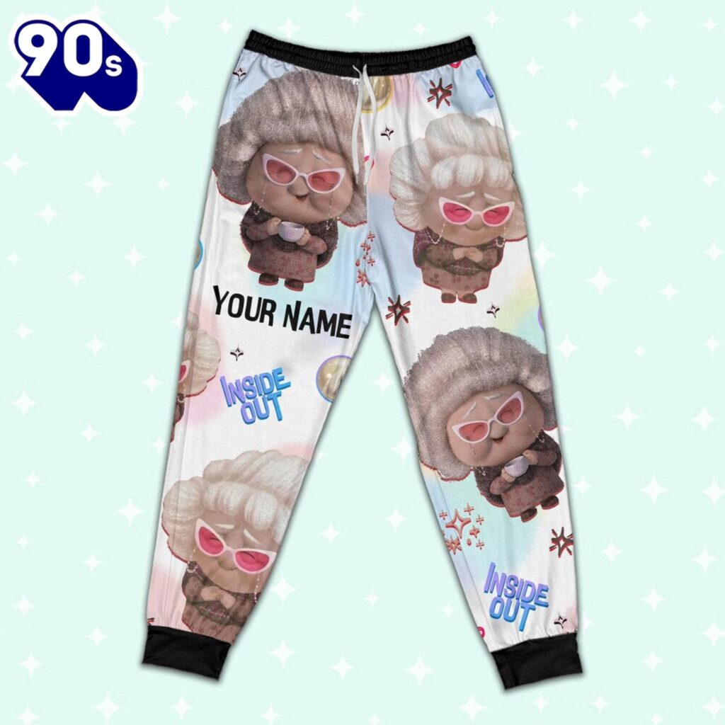 Custom Disney Inside Out Nostalgia Beige Pajamas Set - Movie Cartoon ...