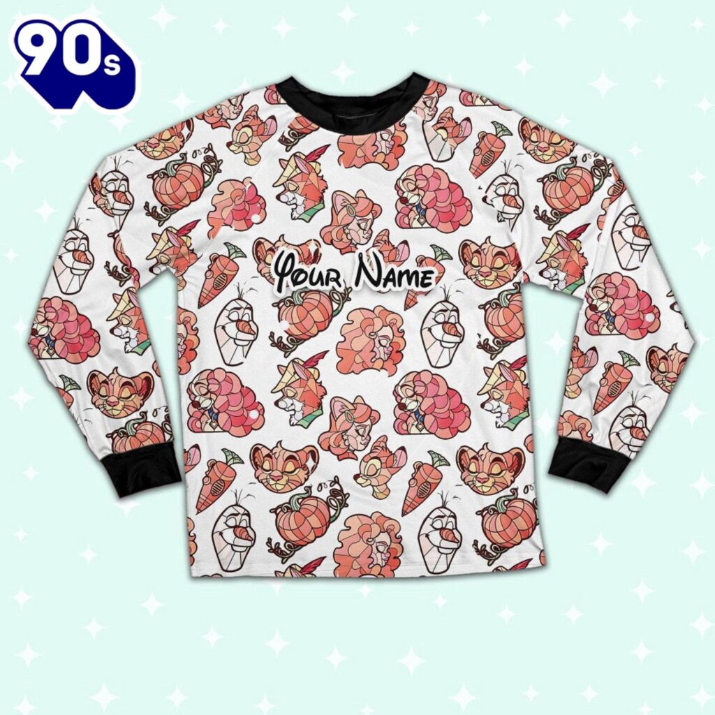 Custom Disney Magic Characters Orange Team Pajamas - Movie Cartoon ...