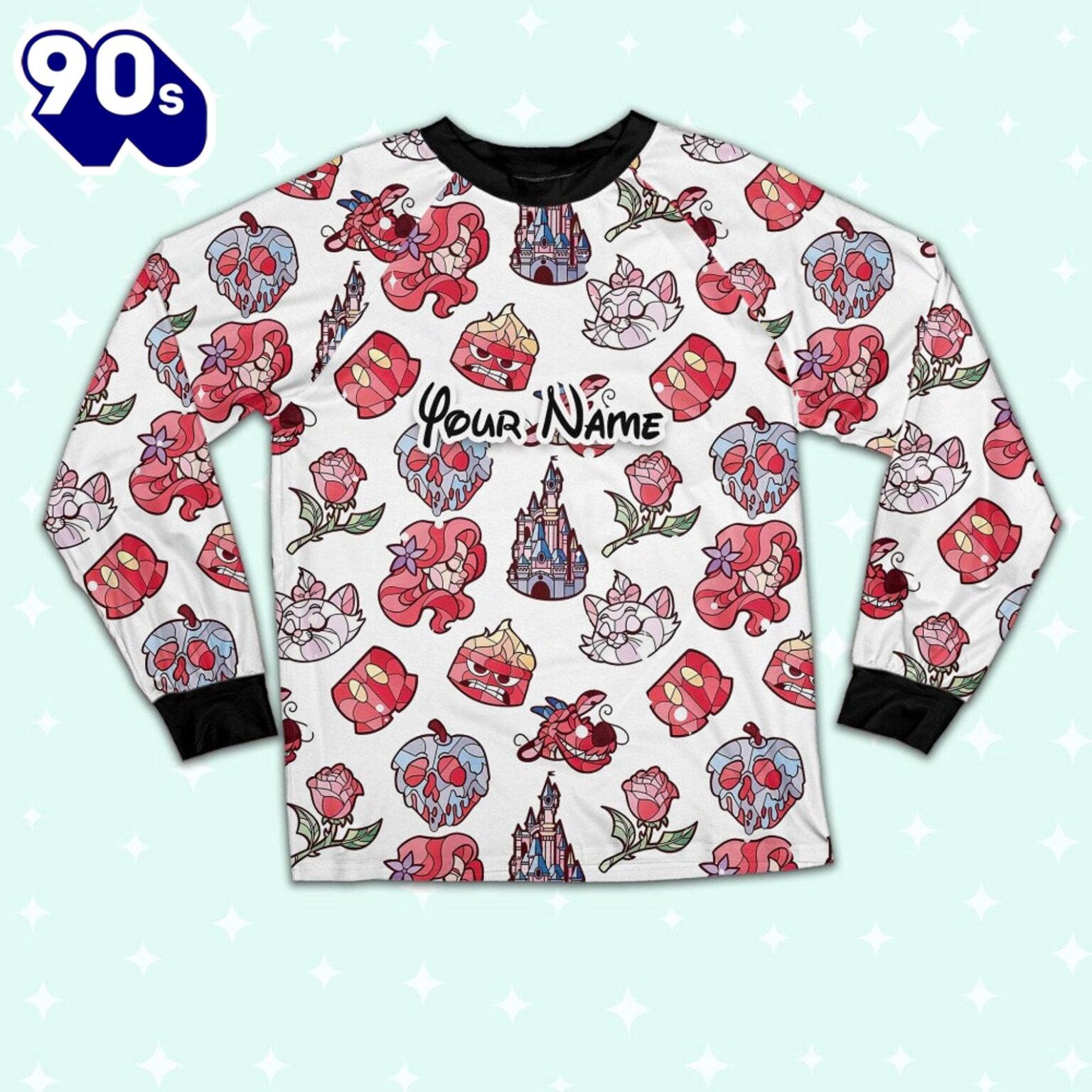 Custom Disney Magic Characters Red Team Pajamas - Movie Cartoon Holiday ...