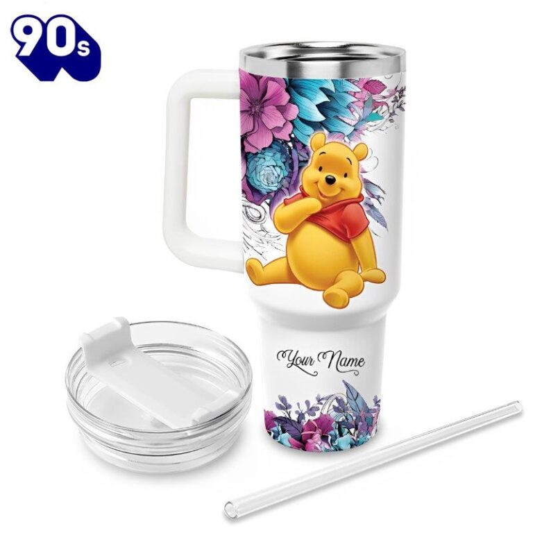 Custom Name Just Pooh Printed Tumbler - Musicdope90s