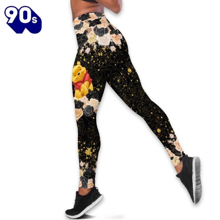 Customizable Winnie The Pooh Glitter Hoodie And Leggings Set - Musicdope90s