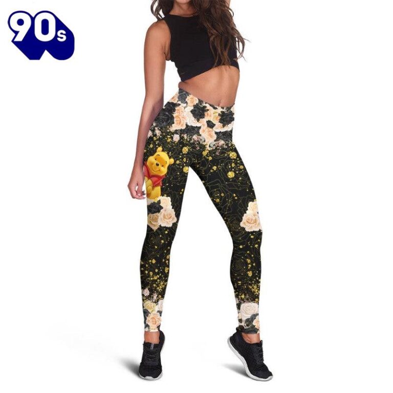 Customizable Winnie The Pooh Glitter Hoodie And Leggings Set - Musicdope90s