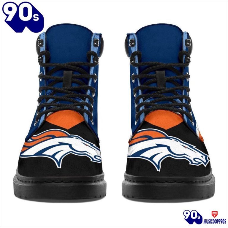 Denver Broncos All Season Boots Casual Shoes Vegan Leather Custom Boot ...