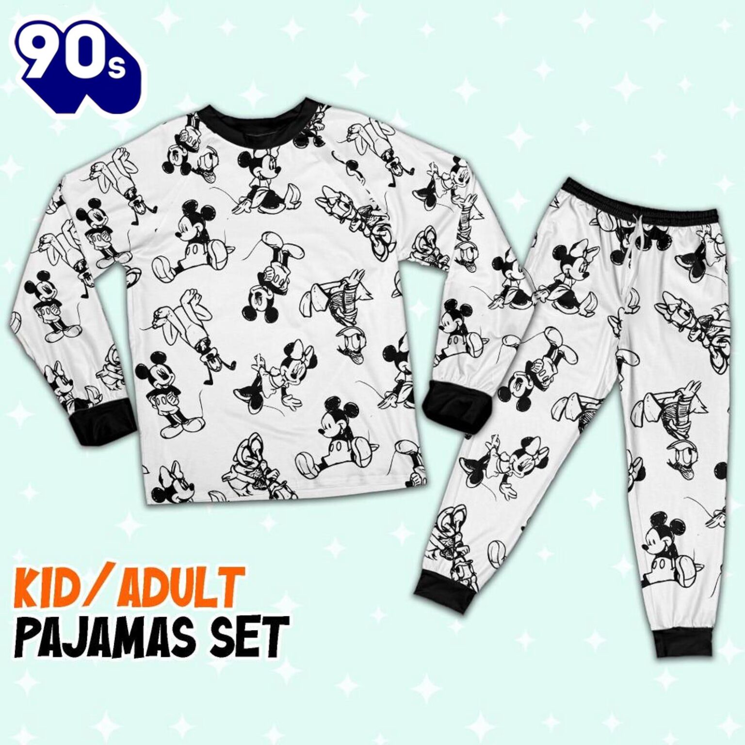 Disney Mickey Mouse and Friends Seamless Sketch Pattern - Family ...