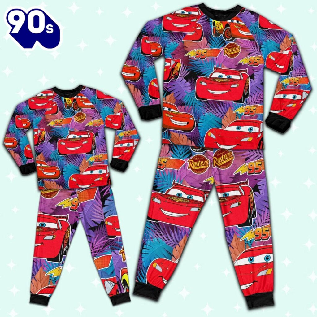 Disney Pixar Cars Lightning Mcqueen Summer Tropical Paradise Pajamas ...