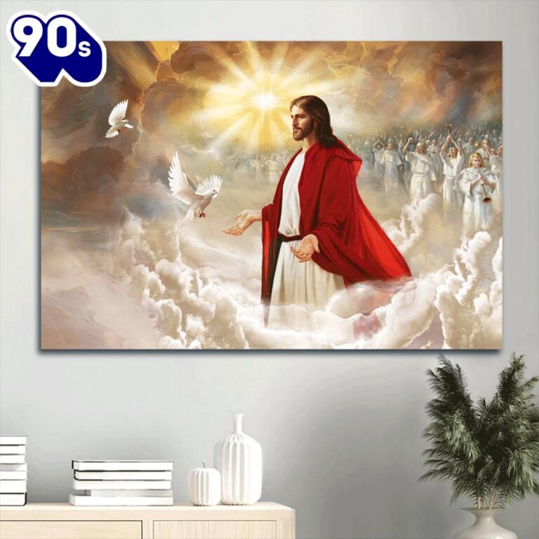 Holy Spirit Dove Religious Painting God In Heaven Jesus Drawing Canvas ...