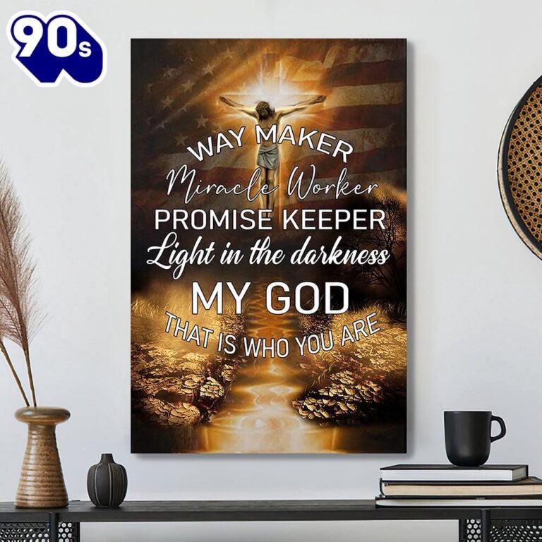 Jesus Poster Way Maker Miracle Worker Canvas Poster Bible Verse Canvas ...