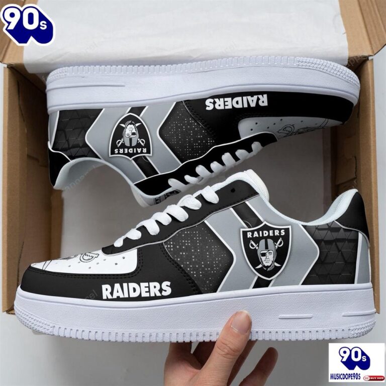 [Limited] Las Vegas Raiders Air Force 1 Sneakers - Musicdope90s
