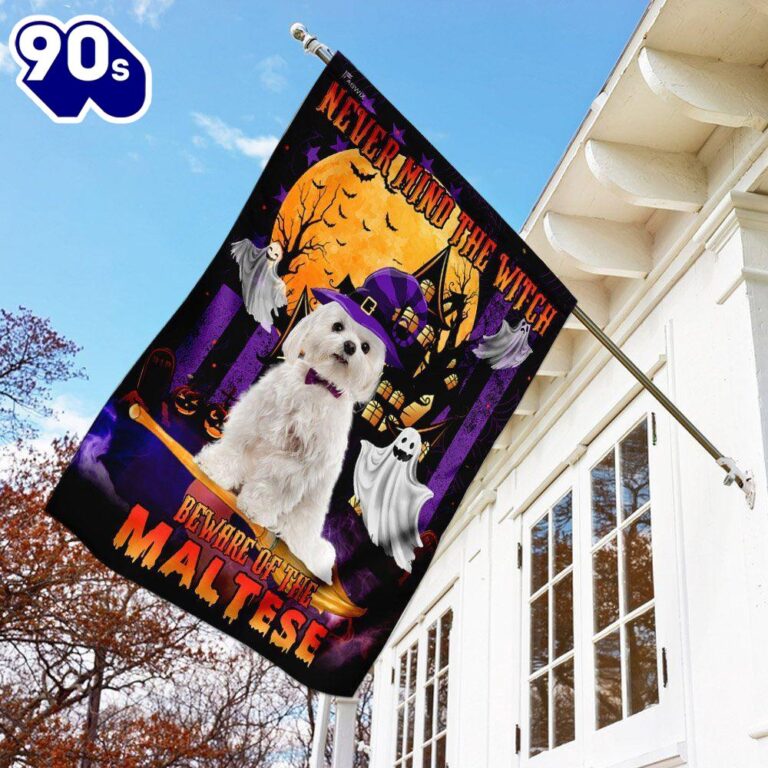 german shepherd witch flying broom switch halloween flags - Musicdope90s