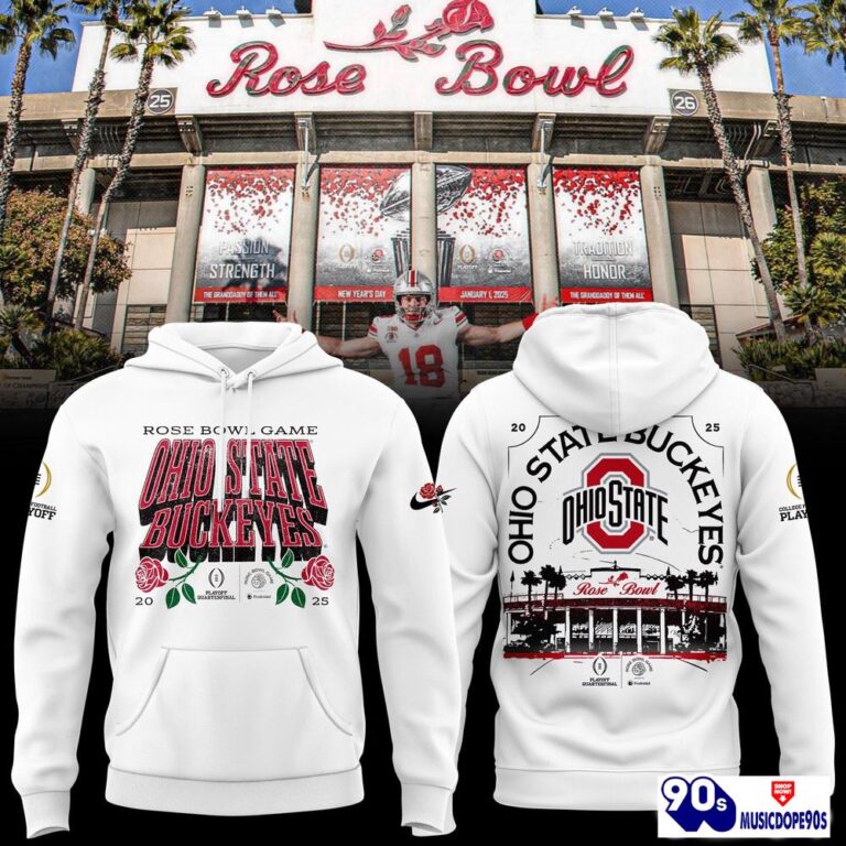 Ohio State Buckeyes x 2024 Rose Bowl Champions Premium Limited Pullover ...