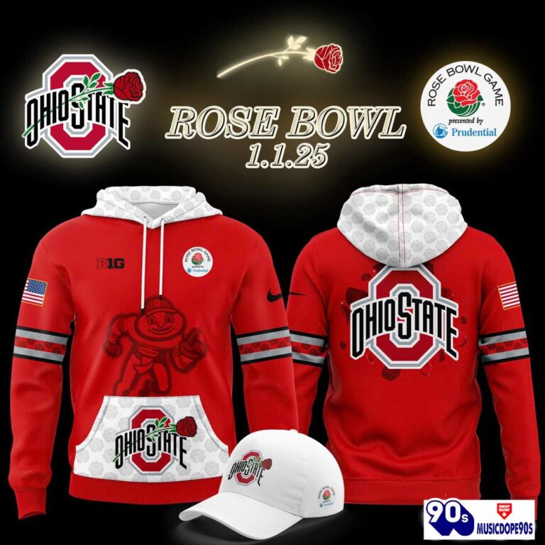Ohio State Buckeyes x 2024 Rose Bowl Champions Premium Limited Pullover ...