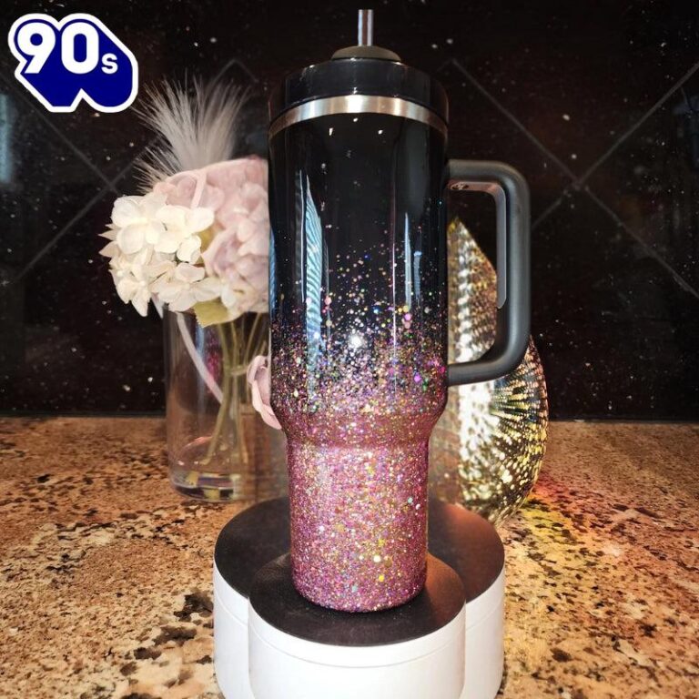 Personalized Glitter Tumbler With Handle - Musicdope90s