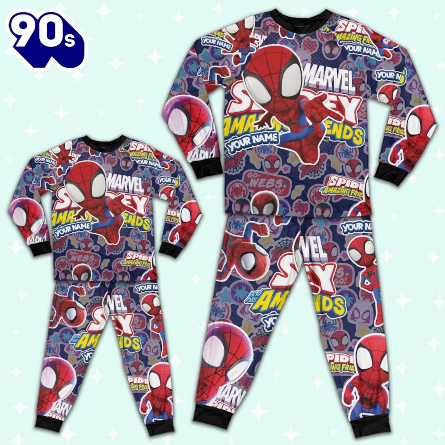 Personalized Name Spidey and His Amazing Friends Cute Pajamas - Family ...