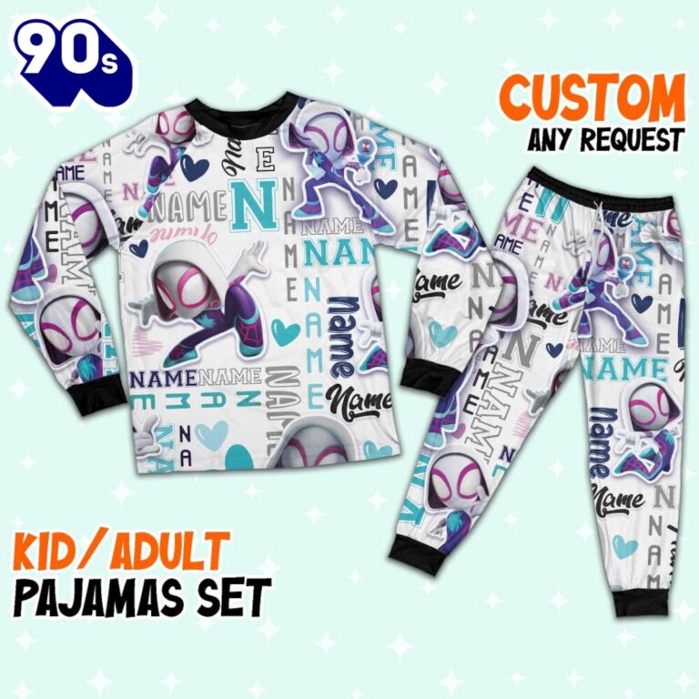 Personalized Name Spidey Gwen and His Amazing Friends Pajamas - Family ...