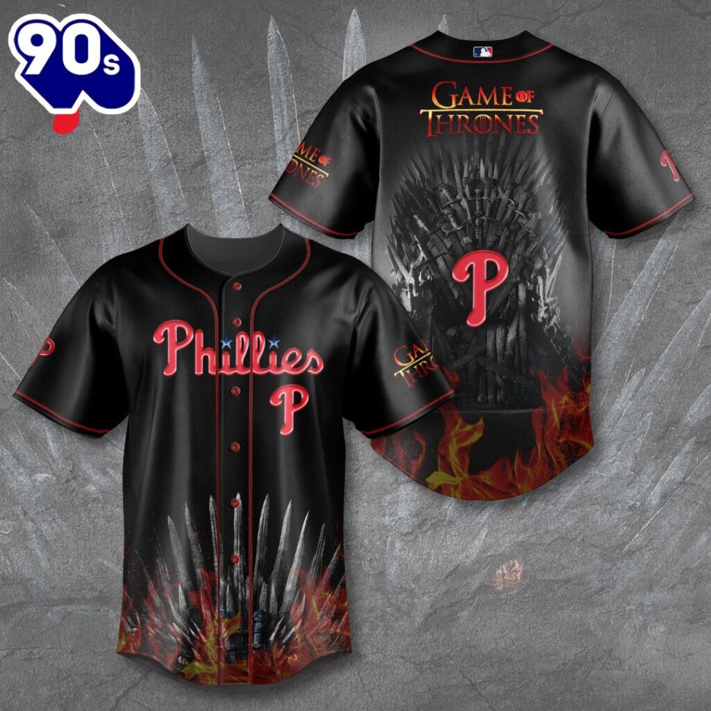Philadelphia Phillies x Game of Thrones Baseball Jersey - Musicdope90s