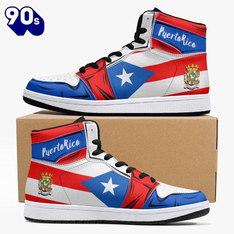 Puerto Rico Flag JD1 Sneakers Custom Country - Musicdope90s
