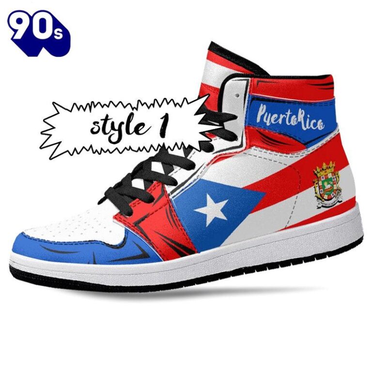 Puerto Rico Flag JD1 Sneakers Custom Country - Musicdope90s