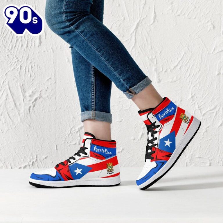Puerto Rico Flag JD1 Sneakers Custom Country - Musicdope90s