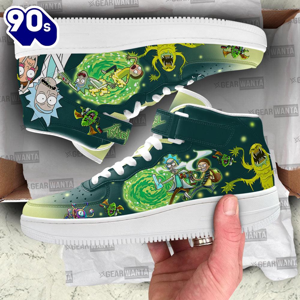 Rick and Morty Custom High Top Air Force Shoes For Fans - Musicdope90s