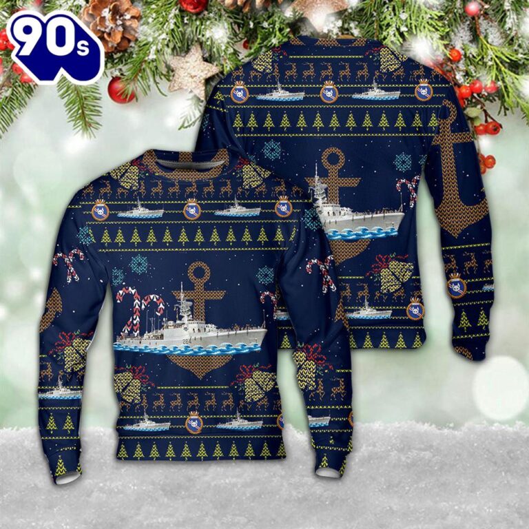 Royal Navy Vanguard-class submarine HMS Vanguard Christmas AOP Sweater ...