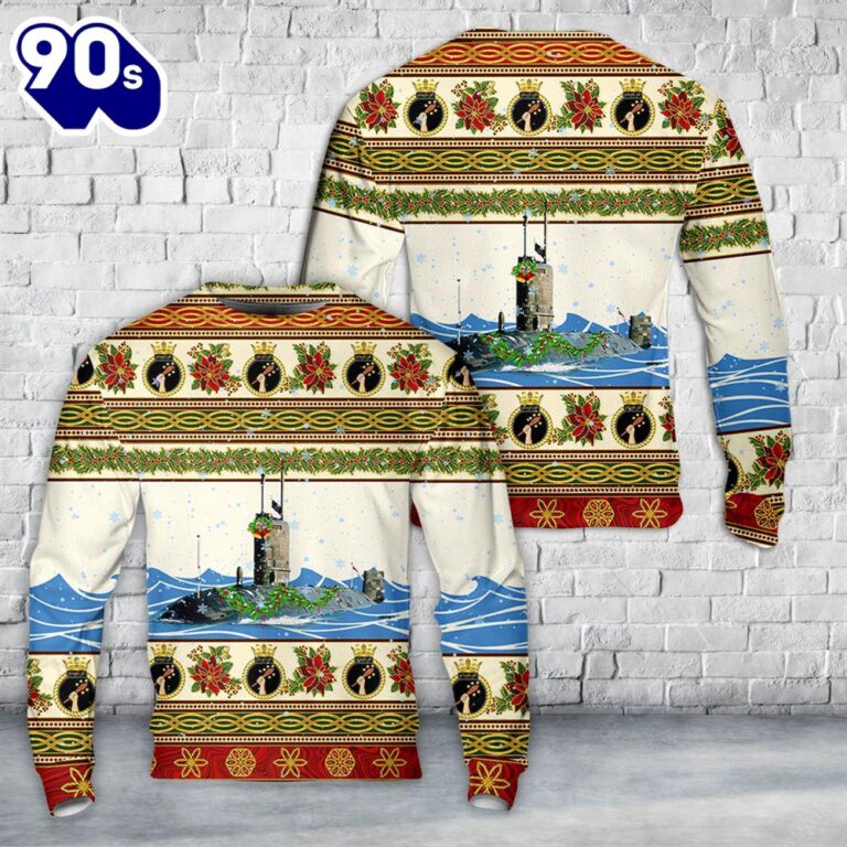 Royal Navy HMS Artful (P456) Amphion-class submarine Christmas Sweater ...