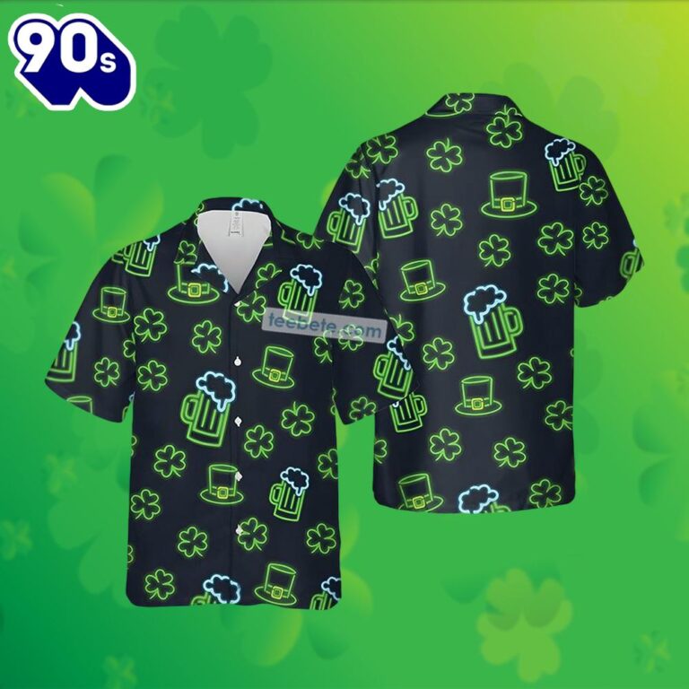 St Patrick Beer Shamrock Horseshoe Green Matching Family Hawaiian ...