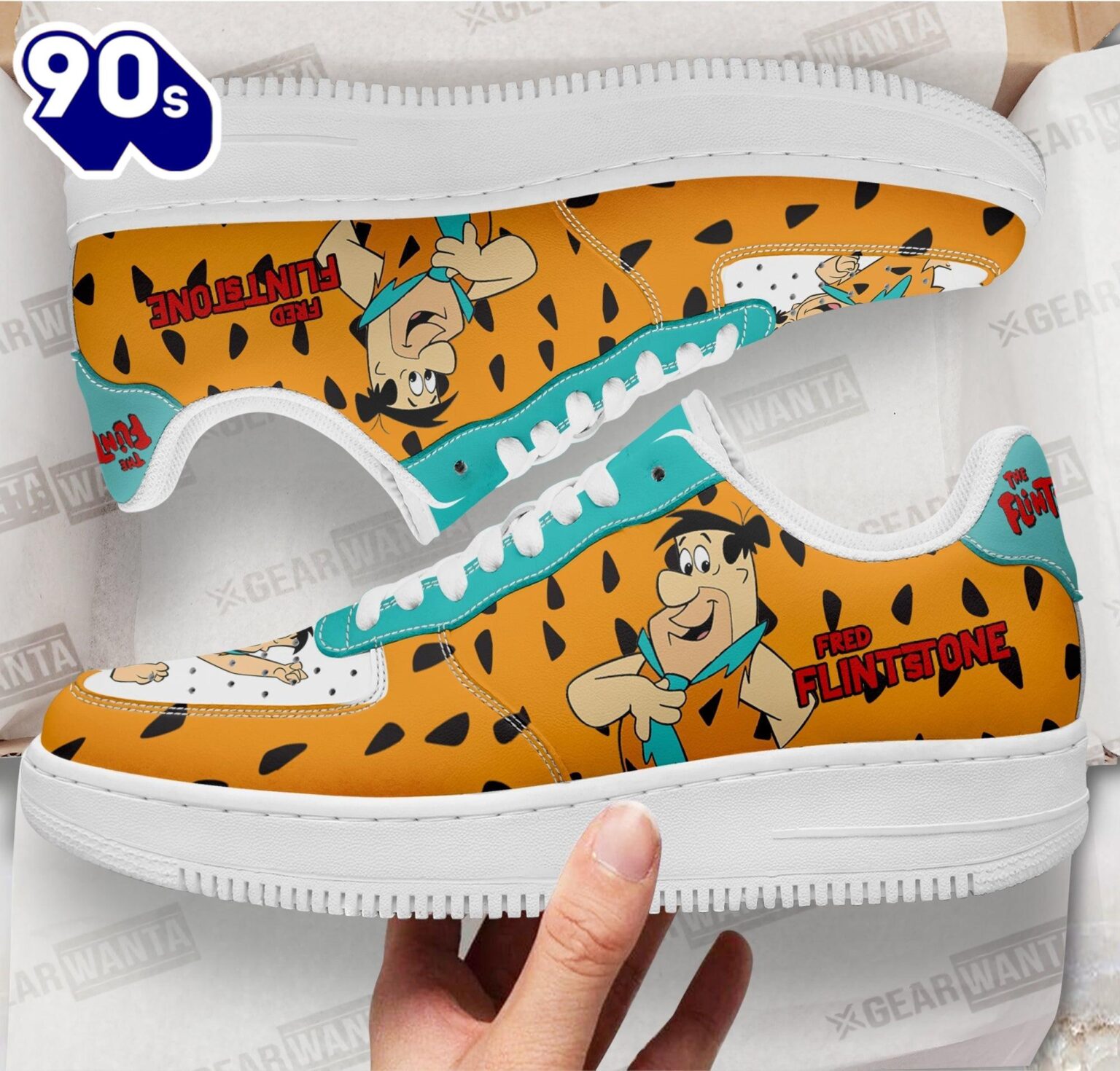 The Flintstones Fred Flintstone Air Sneakers Custom - Musicdope90s