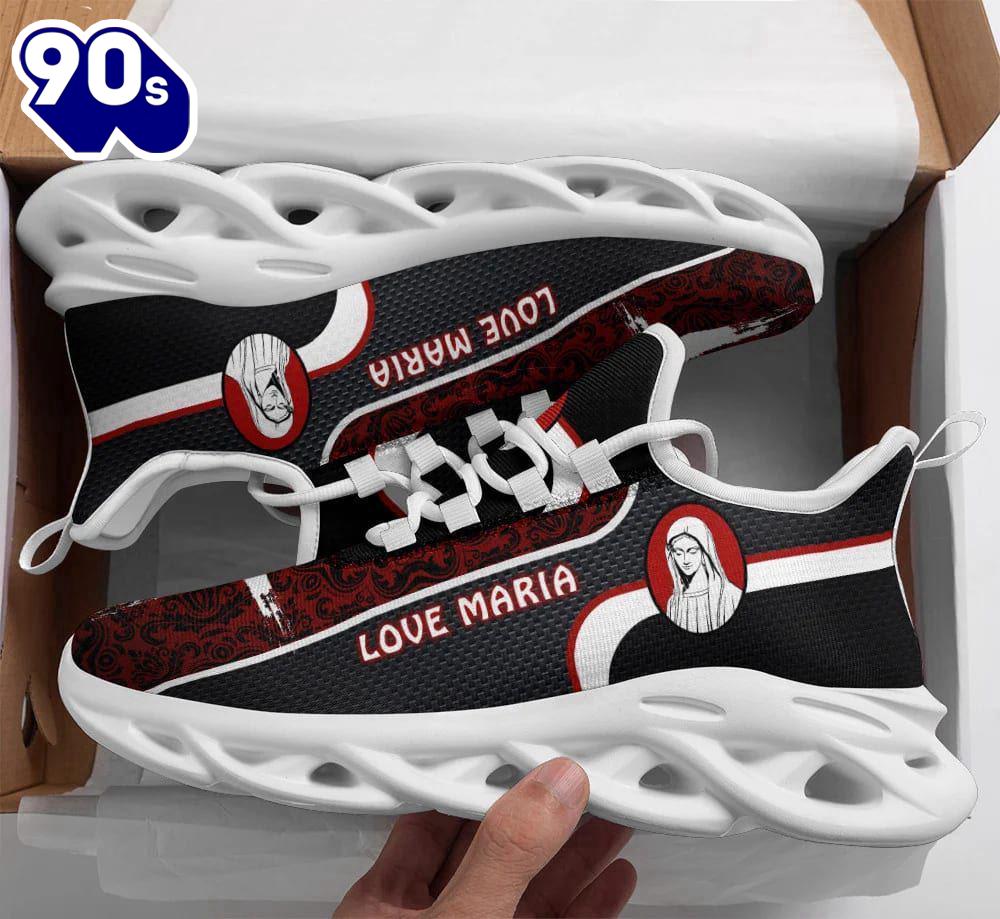 Christian Running, Virgin Mary Running Sneakers Max Soul Shoes For Men ...