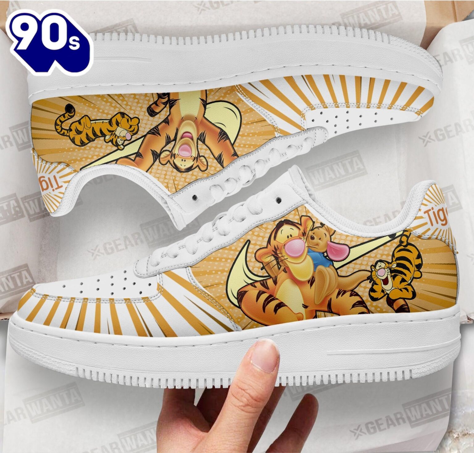 Winnie The Pooh Tigger Air Sneakers Custom - Musicdope90s